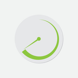 Simple green icon - dial symbol Royalty Free Vector Image