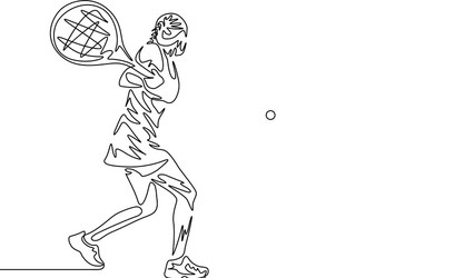 Tennis Player Line Drawing Vector Images (over 270)