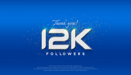 12k number to say thank you social media post Vector Image