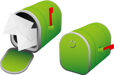 Cartoon silver mailbox icon Royalty Free Vector Image