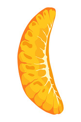 Mandarin icon cartoon isolated sweet citrus fruit Vector Image