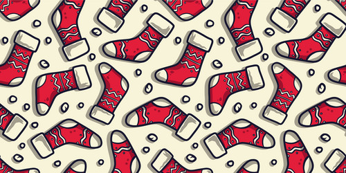 Sock red clothing line background textile pattern Vector Image