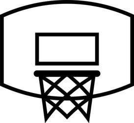 Basketball ring with net Royalty Free Vector Image