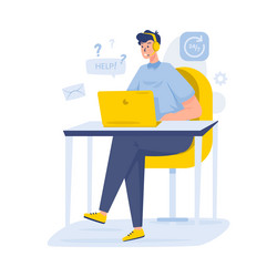 A man need help Royalty Free Vector Image - VectorStock