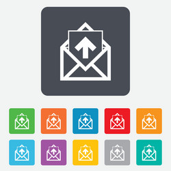 Mail icon envelope symbol outbox message sign Vector Image