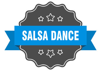 Salsa dance sticker salsa dance label Royalty Free Vector