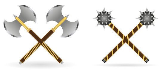 Realistic warrior sword Royalty Free Vector Image