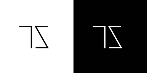 Simple and modern letter ts initials logo design Vector Image