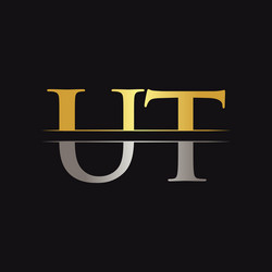 Initial letter ut logo design template ut letter Vector Image