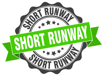 Short runway stamp sign seal Royalty Free Vector Image