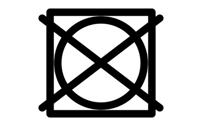 Washing indication icon oxygen bleach Royalty Free Vector