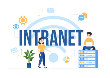 Intranet internet network connection technology Vector Image