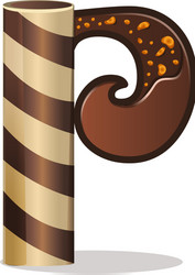 Sign language and the alphabetthe letter p Vector Image