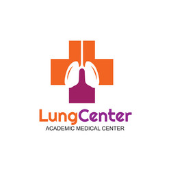 Lung medical center logo design template Vector Image