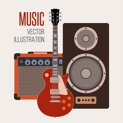 Music design flat style Royalty Free Vector Image