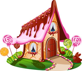 Magic sweet house Royalty Free Vector Image - VectorStock