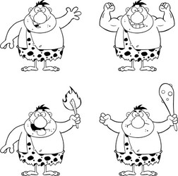 Cartoon caveman Royalty Free Vector Image - VectorStock