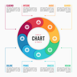 Cycle chart infographic template with 8 parts Vector Image