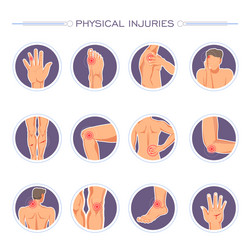 Bandage human body injury bandaging body parts Vector Image
