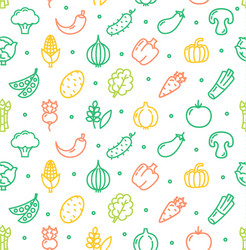 Vintage vegetables pattern Royalty Free Vector Image