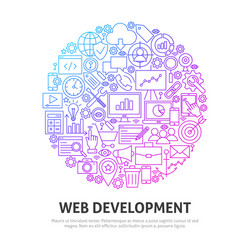 Web development banner design Royalty Free Vector Image