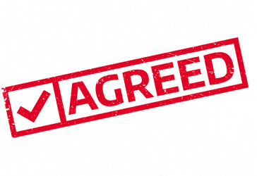 Agreed rubber stamp Royalty Free Vector Image - VectorStock