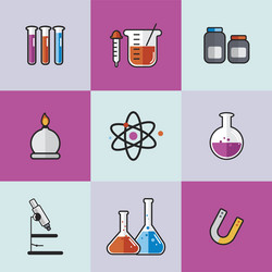 Chemistry laboratory instruments Royalty Free Vector Image
