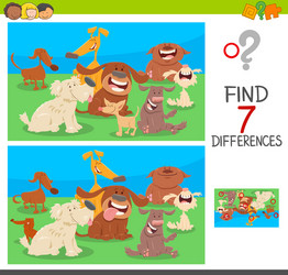 Differences task cartoon Royalty Free Vector Image