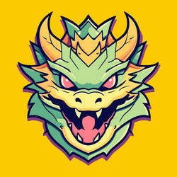 Yellow Dragon Head Vector Images (over 740)