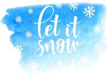 Let it snow poster template Royalty Free Vector Image