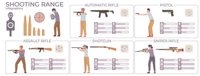 Shooting range text composition Royalty Free Vector Image