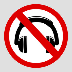 Simple prohibition sign do not charge your gadget Vector Image