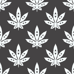 Cannabis drug set flyer monochrome Royalty Free Vector Image