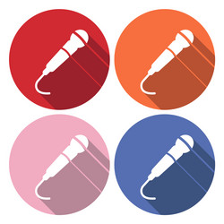 Stairs stage with microphone logo symbol icon Vector Image