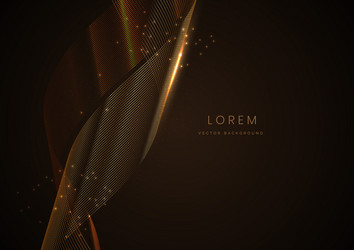 Abstract elegant gold glowing line with lighting Vector Image