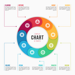 Cycle chart infographic template with 7 parts Vector Image