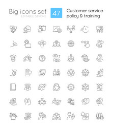 Customer service policy and training concept Vector Image