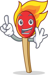 Finger fire extinguisher mascot cartoon Royalty Free Vector
