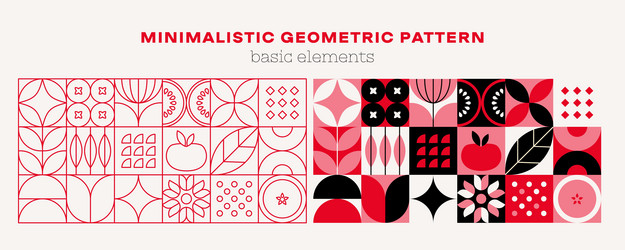 Geometric natural plant pattern minimal flower Vector Image