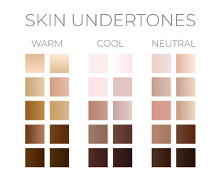 Skin color scale with gradient swatches Royalty Free Vector