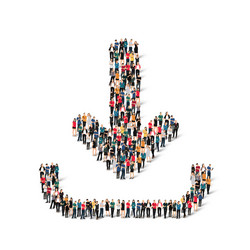 Large group of people in number 2 two form Vector Image