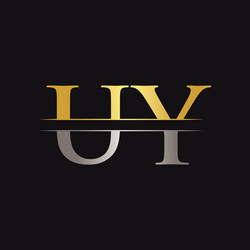 Initial uy logo creative typography template Vector Image
