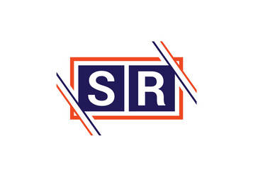 Initial monogram letter s r logo design template Vector Image