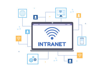 Intranet internet network connection technology Vector Image