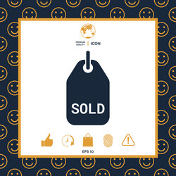 Sold tag symbol Royalty Free Vector Image - VectorStock