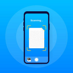 Text scan document scanner smartphone interface Vector Image