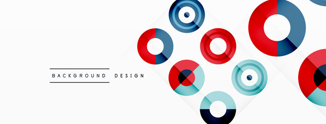 Eye-catching background of colorful circles of Vector Image