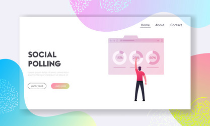 Online e-voting registration concept landing page Vector Image