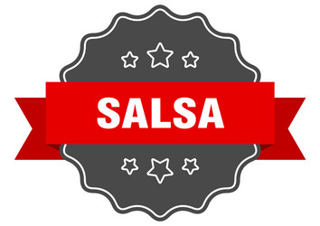 Salsa sticker salsa label Royalty Free Vector Image