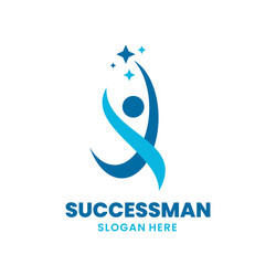 Success people logo template design leadership Vector Image